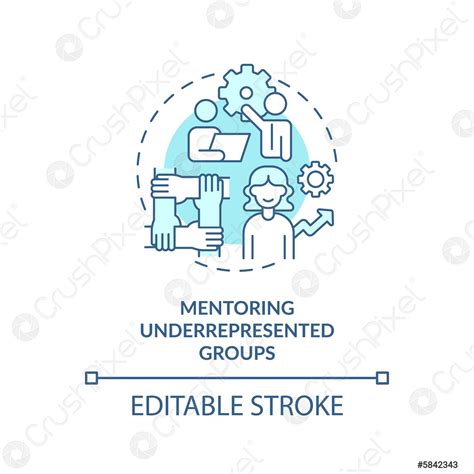 Mentoring Underrepresented Groups Turquoise Concept Icon Stock Vector 5842343 Crushpixel
