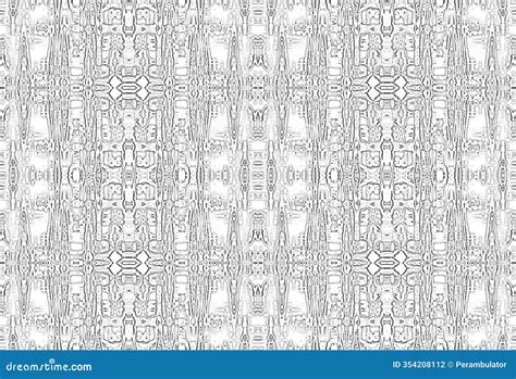 Grey Outline Pattern On White Background Stock Illustration