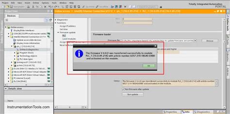 How To Update The Firmware Version Of Your Plc Tia Portal