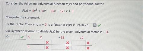 Solved Consider The Following Polynomial Function P X And Polynomial