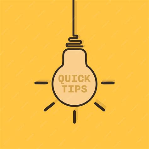 Premium Vector Quick Tips Icon Badge Top Tips Advice Note Icon Idea Bulb Education Tricks