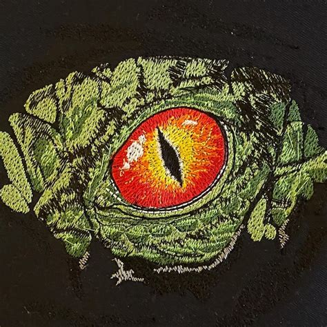 Dragon Eye Machine Embroidery Design Scary Dragon Eye Embroidery