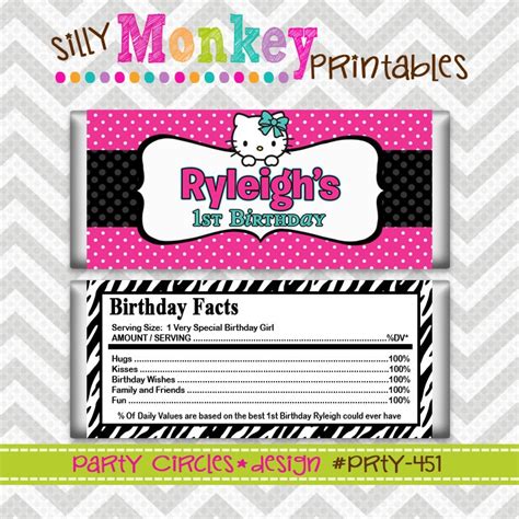 Hello Kitty Candy Bar Wrappers