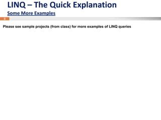 Linq And Lambda PPT