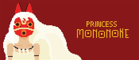 ٩ ๑ ᴗ ๑ ۶ internet smoothie Princess Mononoke Pixel Art