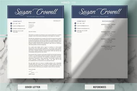 Creative And Modern Resume Template Cover Letter For Ms Word And Pages By