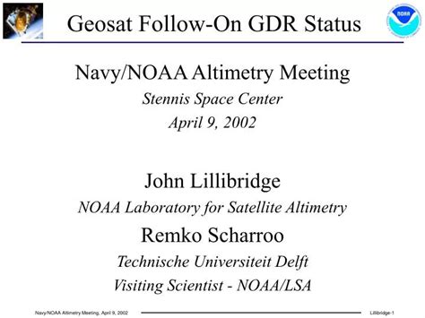 Ppt Geosat Follow On Gdr Status Powerpoint Presentation Free Download Id 4430070