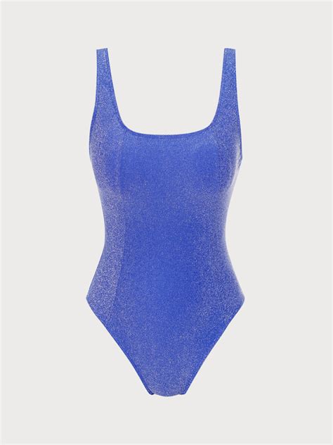 Lurex Plus Size One Piece Swimsuit And Reviews Navy Sustainable Plus