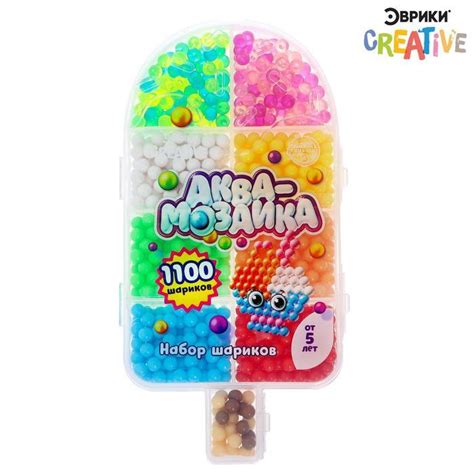 Набор шариков для аквамозаики Мороженка 1100 штук купить с доставкой по выгодным ценам в