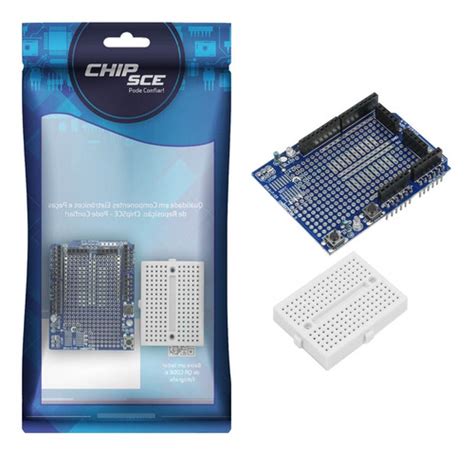 Placa Robótica Protoshield Uno Com Protoboard 170 Pontos Mercadolivre