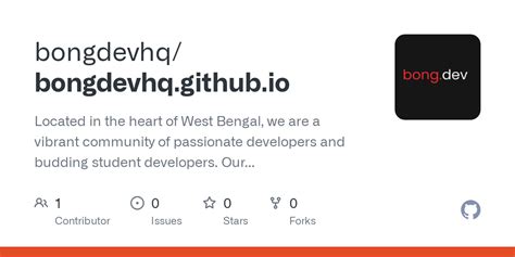 GitHub Bongdevhq Bongdevhq Github Io Located In The Heart Of West Bengal We Are A Vibrant