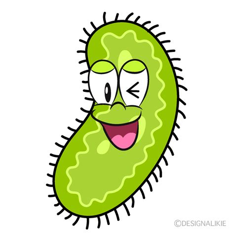Bacterias Sonriente Imágenes Gratis de Personajes de Dibujos Animados