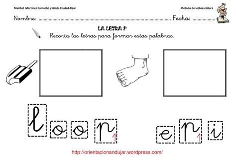 Método De Lectoescritura Consonante P” P” Orientacion Andujar