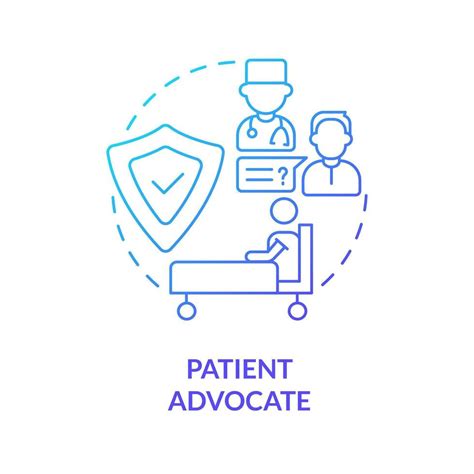 Patient Advocate Blue Gradient Concept Icon Treatment Process