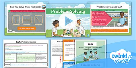 Twinkl Move Pe Year 3 Oaa Lesson 3 Problem Solving Lesson Pack