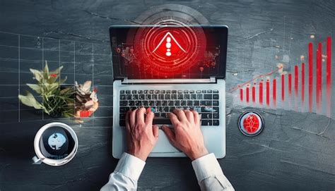 Premium Photo Cybersecurity Alert On Laptop Screen