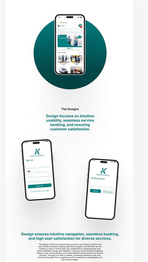 knock knock ui ux app behance