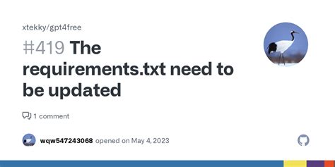 The Requirements Txt Need To Be Updated Issue Xtekky Gpt Free GitHub