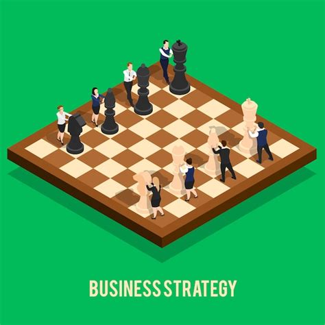 Free Vector Business Strategy Chess Concept