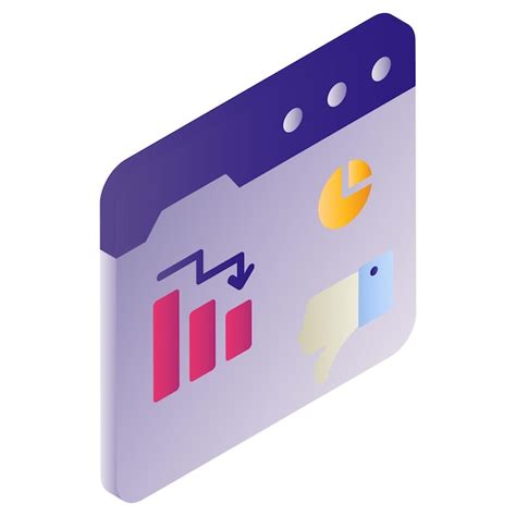 Premium Vector Low Click Through Rate Isometric Concept Financial Loss With Small Down Trend