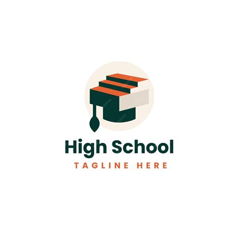 Free Vector Hand Drawn High School Logo Design