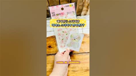내가 만든 스티커랑 다이소 스티커가 만나면 스티커제작 반려견캐릭터 다이소스티커 Youtube