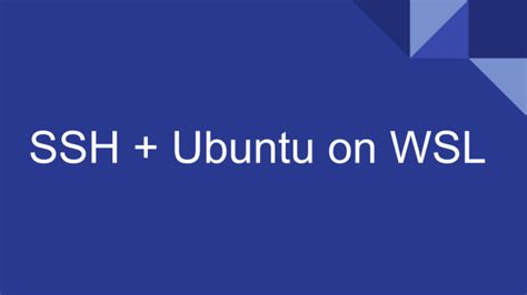 ubuntu on wsl2にsshする びるblog