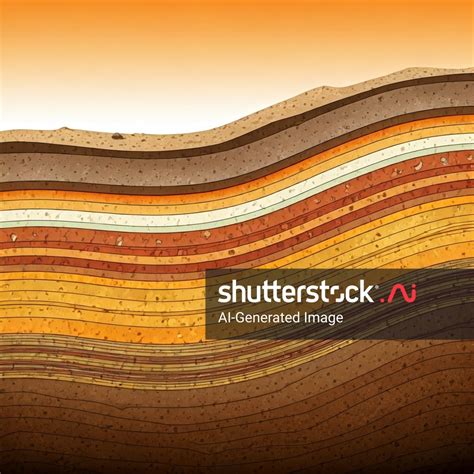Cross Section Subsurface Geology Without Labels Ai Generated Image
