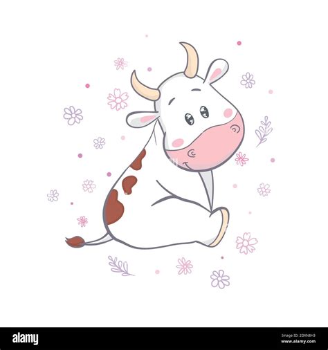 Cows Grazing Illustration Stock Vector Images Alamy