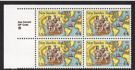 US Airmail C117 VF OG NH U L Zip Block Of 4 I Combine S H