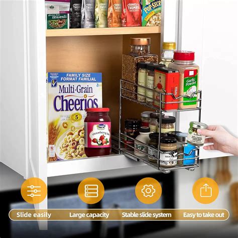 Buy Pull Out Spice Rack Organizer For Cabinet Slide Out Spice Rack