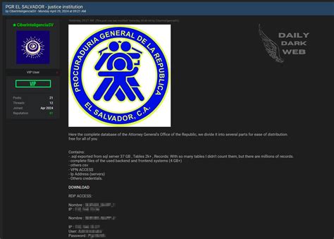Threat Actor Allegedly Leaks Database Of Procuraduría General De La