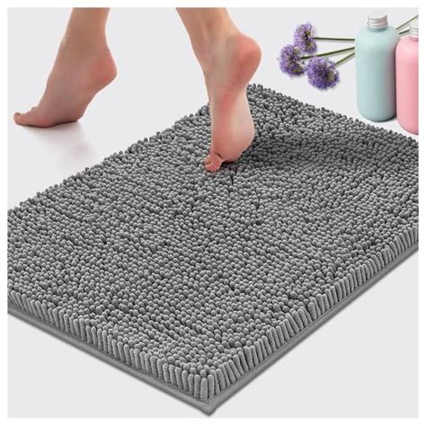 Tapis De Bain Antiderapant Tapis Salle De Bain En Microfibre Chenille Douce Tapis De Bain