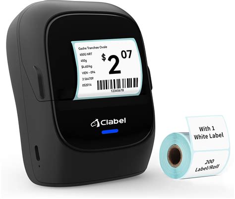 CLABEL Portable Bluetooth Label Maker Machine 221B Handheld Thermal Mini Barcode Label Printer