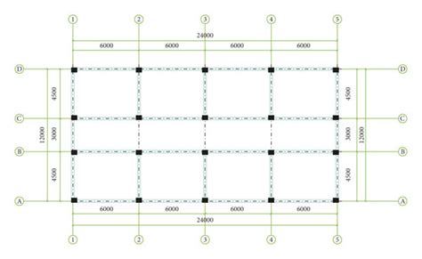 Layout Of The Rc Frame Building A Plane Of The Rc Frame Structure Download Scientific