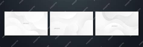 현대 흰색 회색 추상 배경 배너 벡터 추상 그래픽 디자인 배너 패턴 프레 젠 테이 션 배경 웹 템플릿 집합 프리미엄 벡터