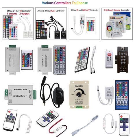LED Light Strip Bluetooth Wifi APP Remote RF IR LED Controller Amplifiers LED Stripe Dimmer For