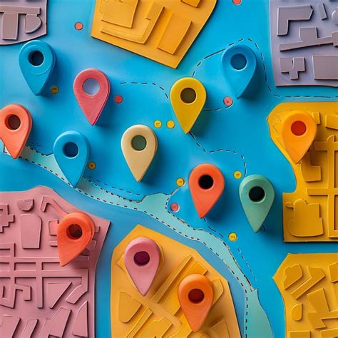 A Colorful Map Of The Word Map With The Number 1 On It Premium Ai Generated Image