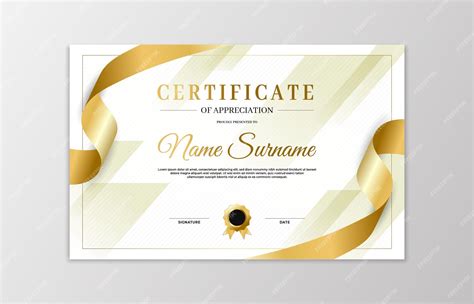 Golden Certificate Border