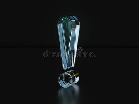 Ejemplo De Cristal Del Símbolo 3d De La Marca De Exclamación Stock De