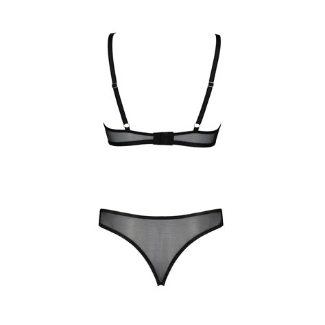 Verführerisches 2 Teiliges Bh Set Schwarz Dessous Sets Sexy