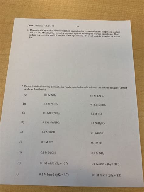 solved chm 112 homework set w8 due 1 determine the