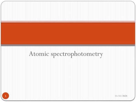 Flame Atomic Emission Spectroscopy Pptx Pptx Chemistry Science