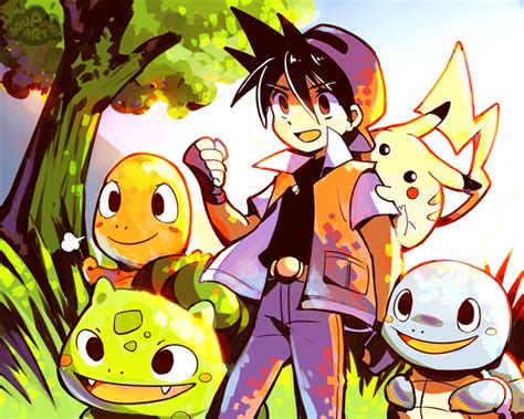 Pikachu Red Bulbasaur Squirtle And Charmander Pokemon And 1 More