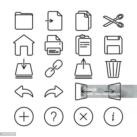 Set Ikon File Berisi Ikon File Baru Memotong Mengunggah Mencetak