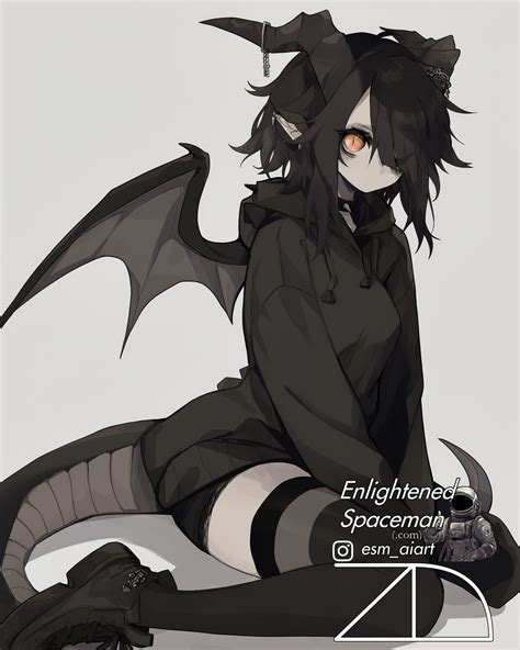 Black Dragon Girl 1 By Enlightenedspaceman On Deviantart