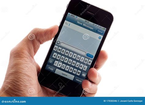 Apple Iphone 4 Text Message Screen Editorial Photo Image Of Drag