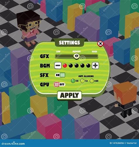 Game Ui Menu Application Mobile App Stock Vector Illustration Of Menu Online