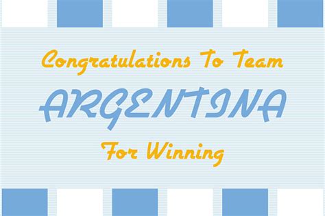 타이포그래피 텍스트 벡터 디자인에서 우승한 아르헨티나 팀에게 축하를 전합니다 타이포그래피 텍스트 티셔츠 포스터 배너 및 스티커 디자인 스포츠 개념 텍스트 벡터 디자인