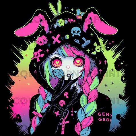 Pastel Goth Bunny Girl Png Pastel Goth Design Bunny Girl Png Kawaii